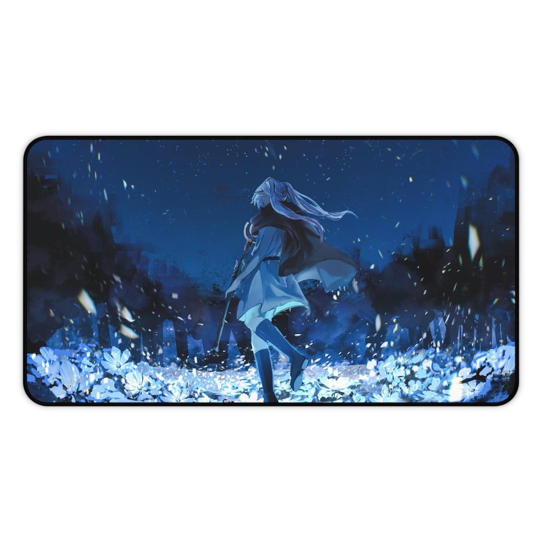 Frieren Ice Spell Mousepad - Flowers Field Design, Smooth Surface, Non ...
