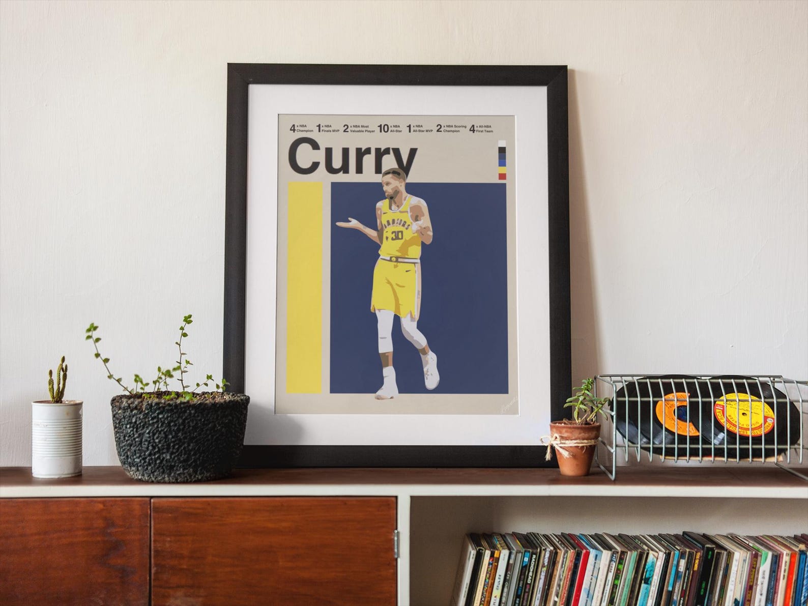 Stephen Curry Poster, Golden State Warriors Print, 11x14, 16x20, 18x24 ...