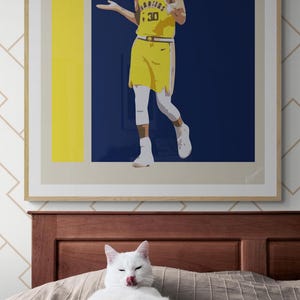 Stephen Curry Poster, Golden State Warriors Print, 11x14, 16x20, 18x24 ...