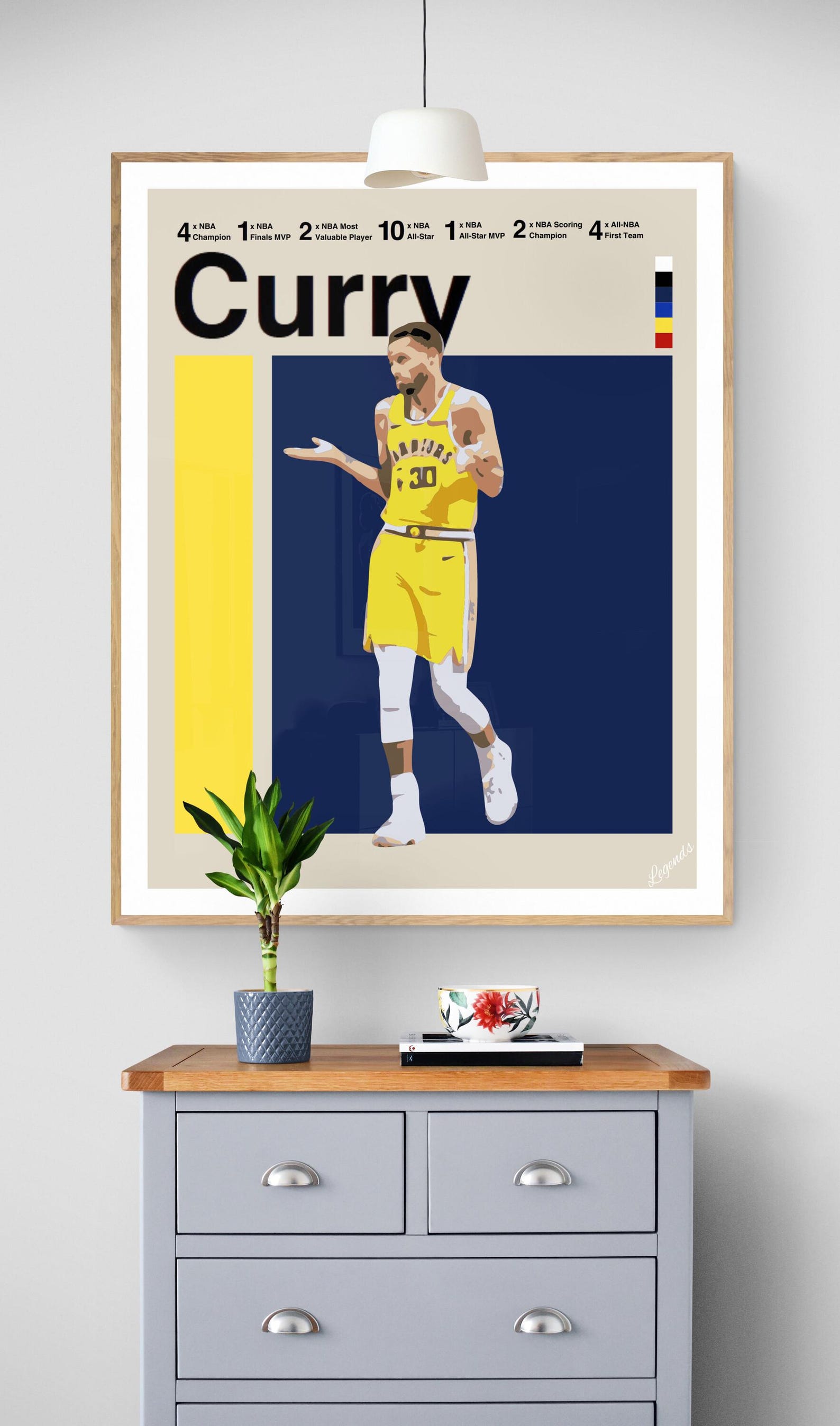 Stephen Curry Poster, Golden State Warriors Print, 11x14, 16x20, 18x24 ...