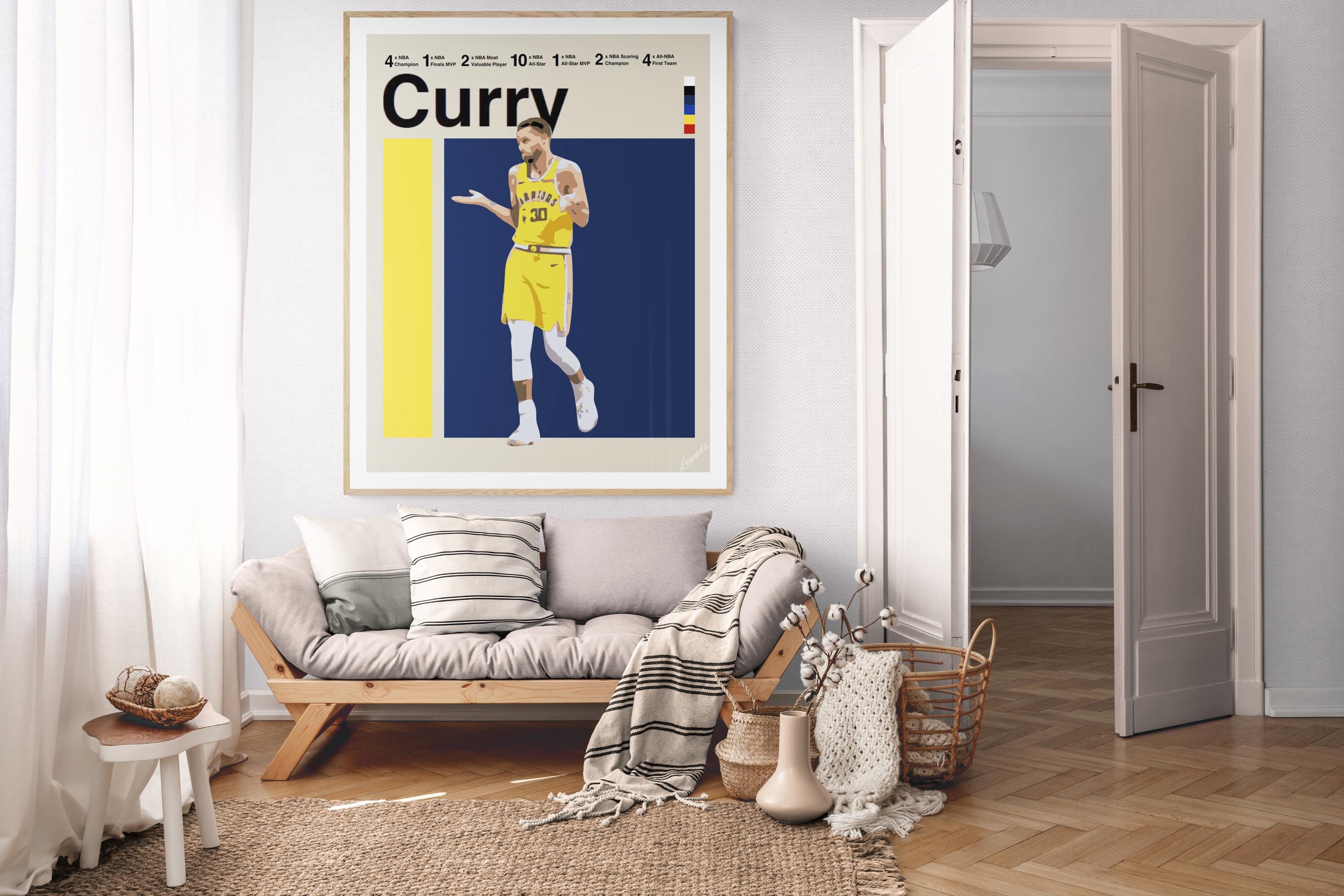 Stephen Curry Poster, Golden State Warriors Print, 11x14, 16x20, 18x24 ...