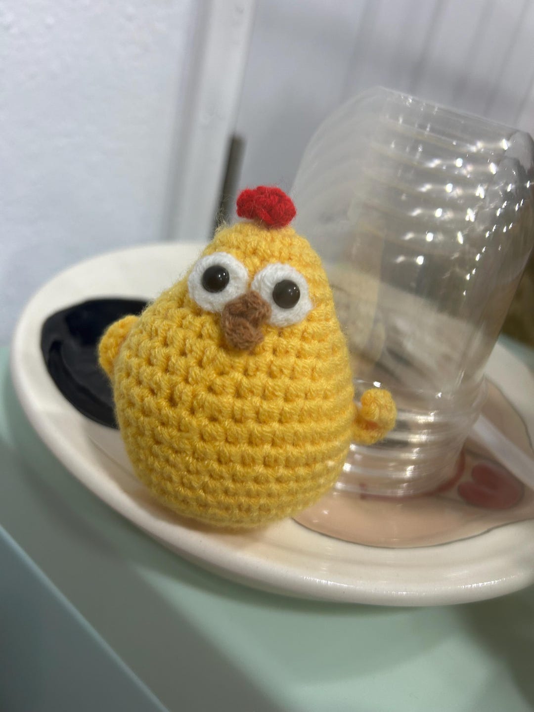 Emotional Support Crochet Chicken Toy, Crochet Sweater Chicken ...