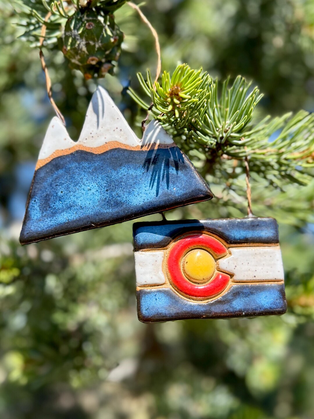 Colorado Ornament Set - Handmade Ceramic Christmas Ornaments - Gift ...