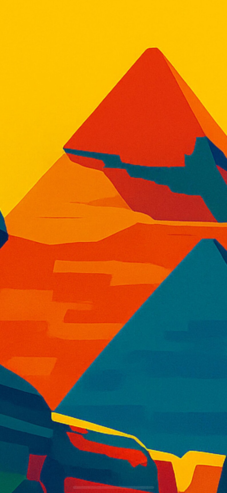 Pyramids of Giza & Sphinx Pop Art Print | Egypt Wall Art | Colorful ...