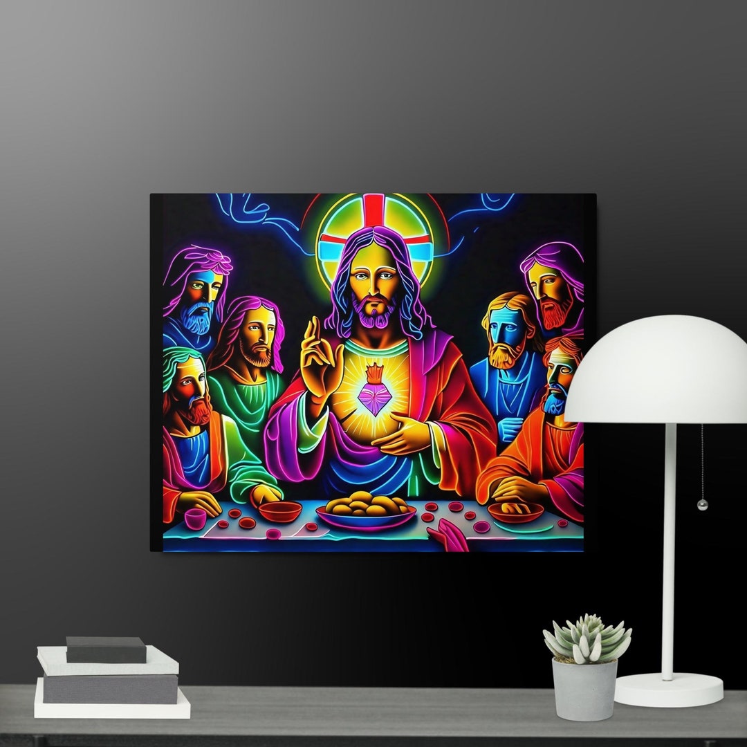 The Last Supper in Neon - Etsy