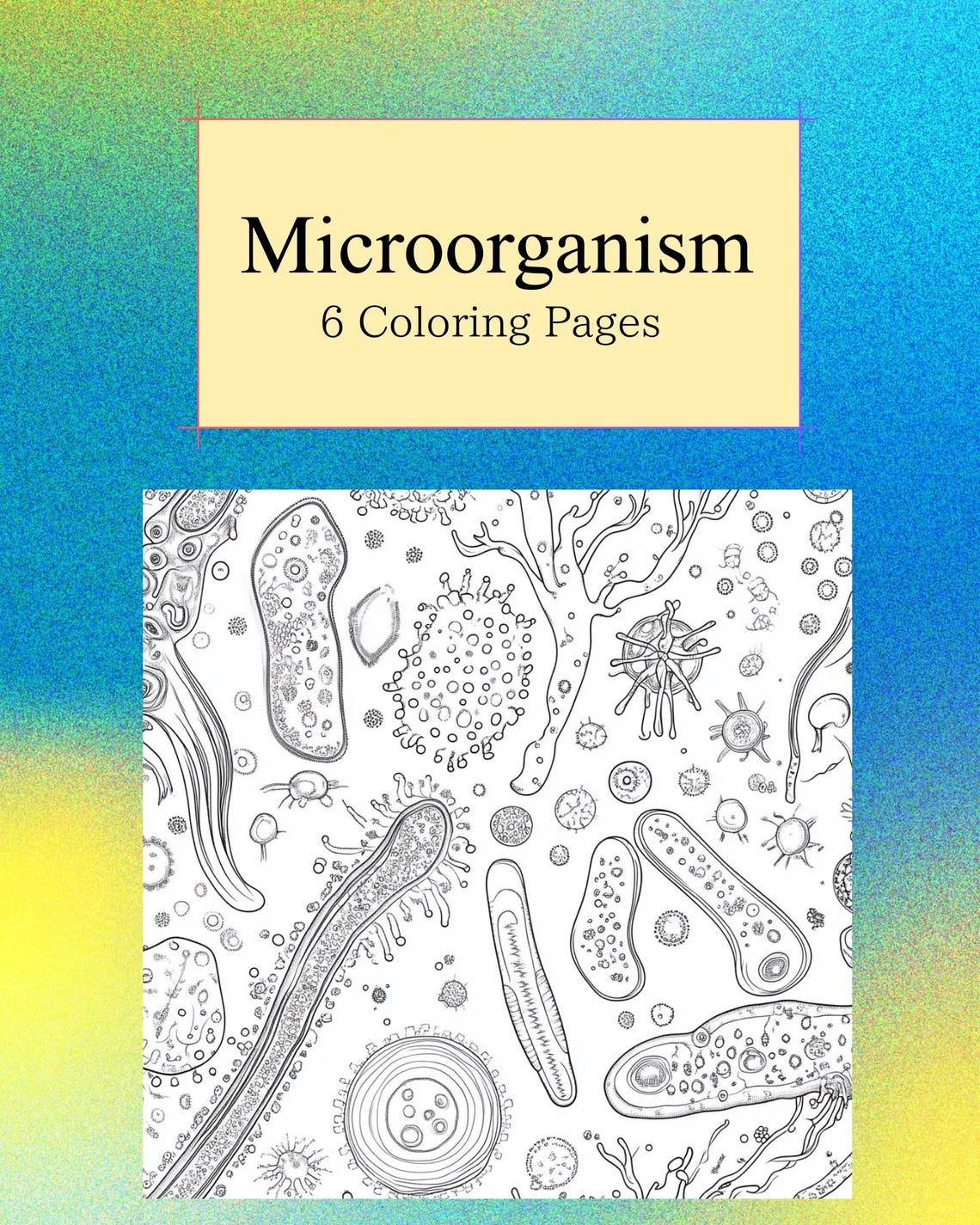 Microorganisms Coloring Pages - Etsy