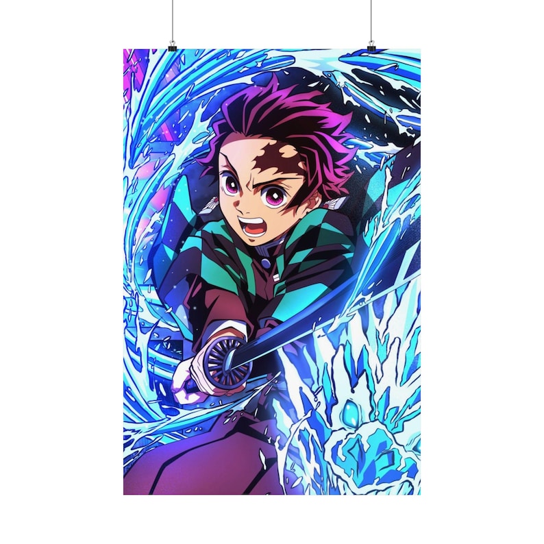 Matte Vertical Poster W/ Demon Slayer Anime Graphic Design - Etsy