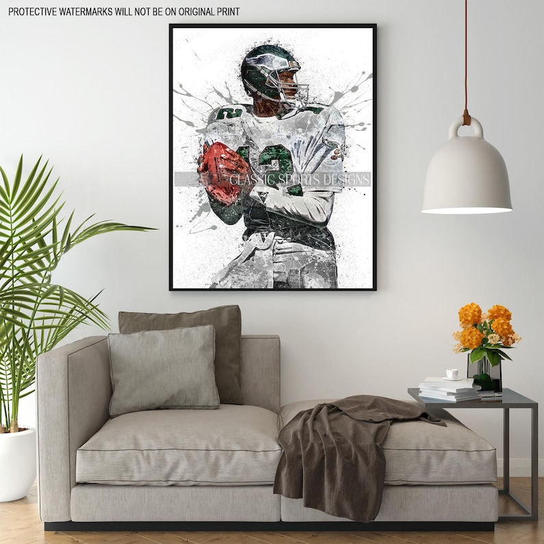 Randall Cunningham Poster, Philadelphia Eagles, Canvas Wrap, Wall Art ...