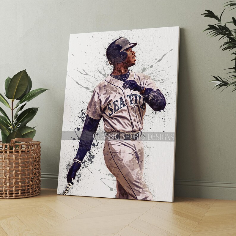 Ken Griffey Jr Poster, Seattle Mariners, Canvas Wrap, Wall Art Print ...