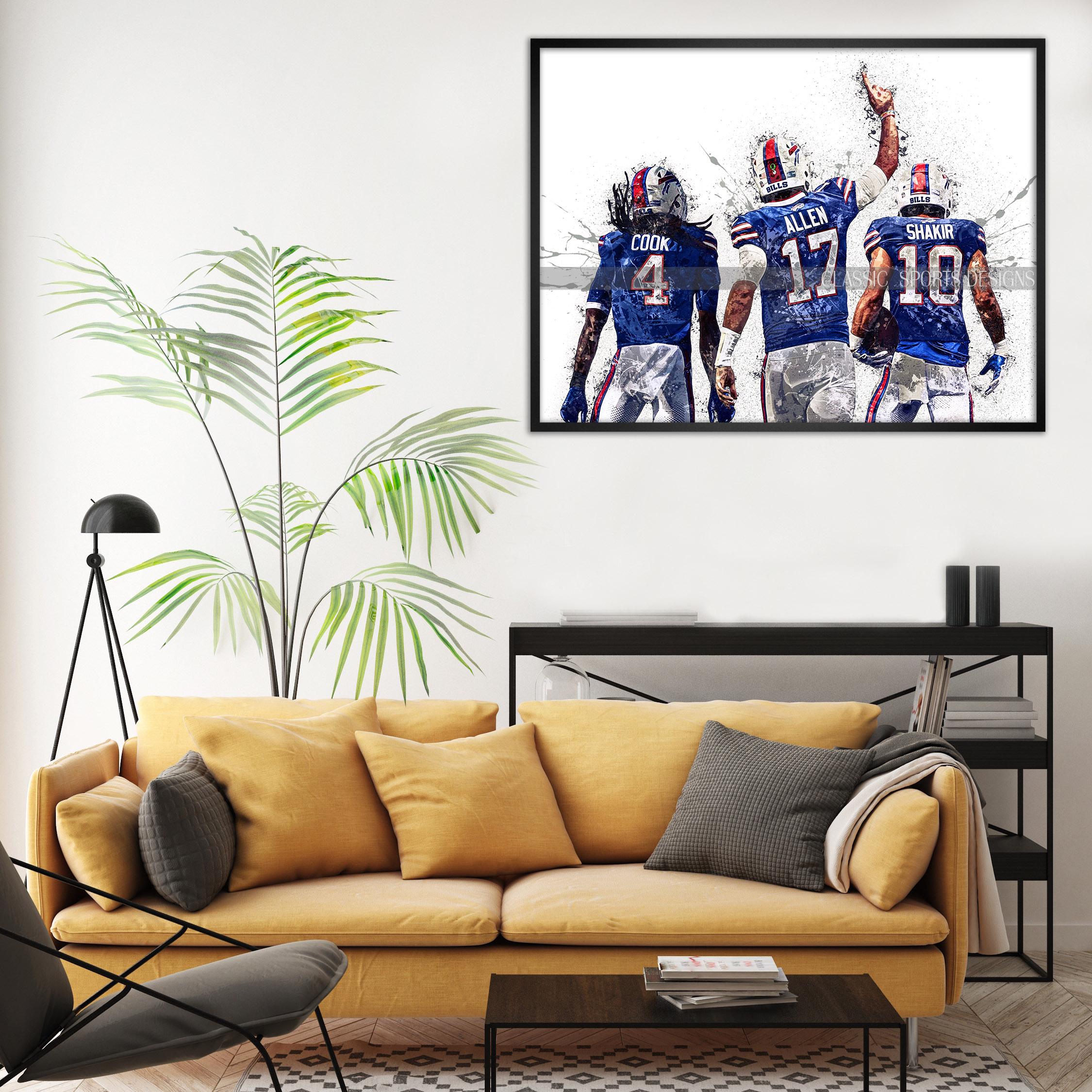 Josh Allen Poster, James Cook, Khalil Shakir, Buffalo Bills Big Three ...