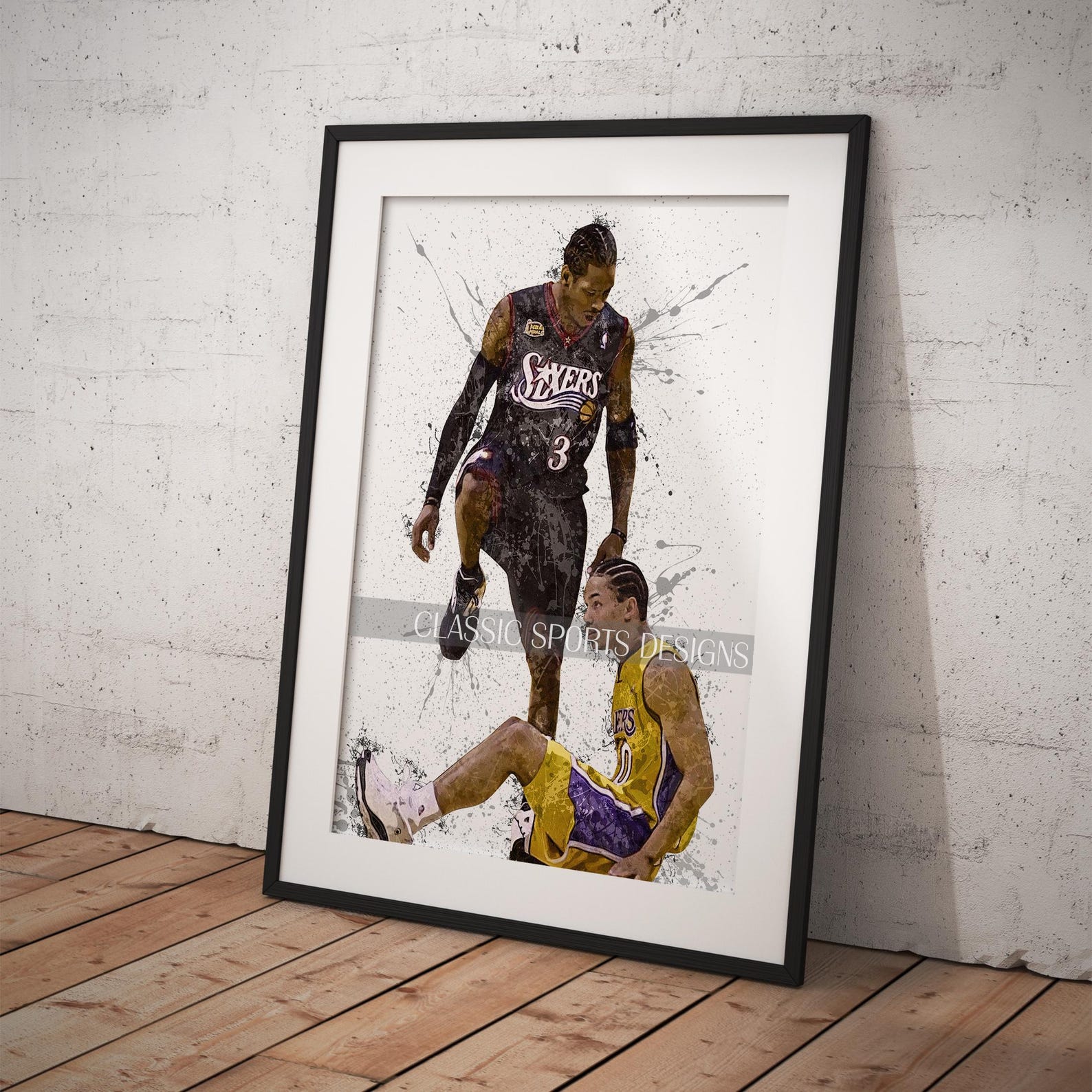 Allen Iverson Poster, Philadelphia 76ers, Steps Over Tyronn Lue, Canvas ...