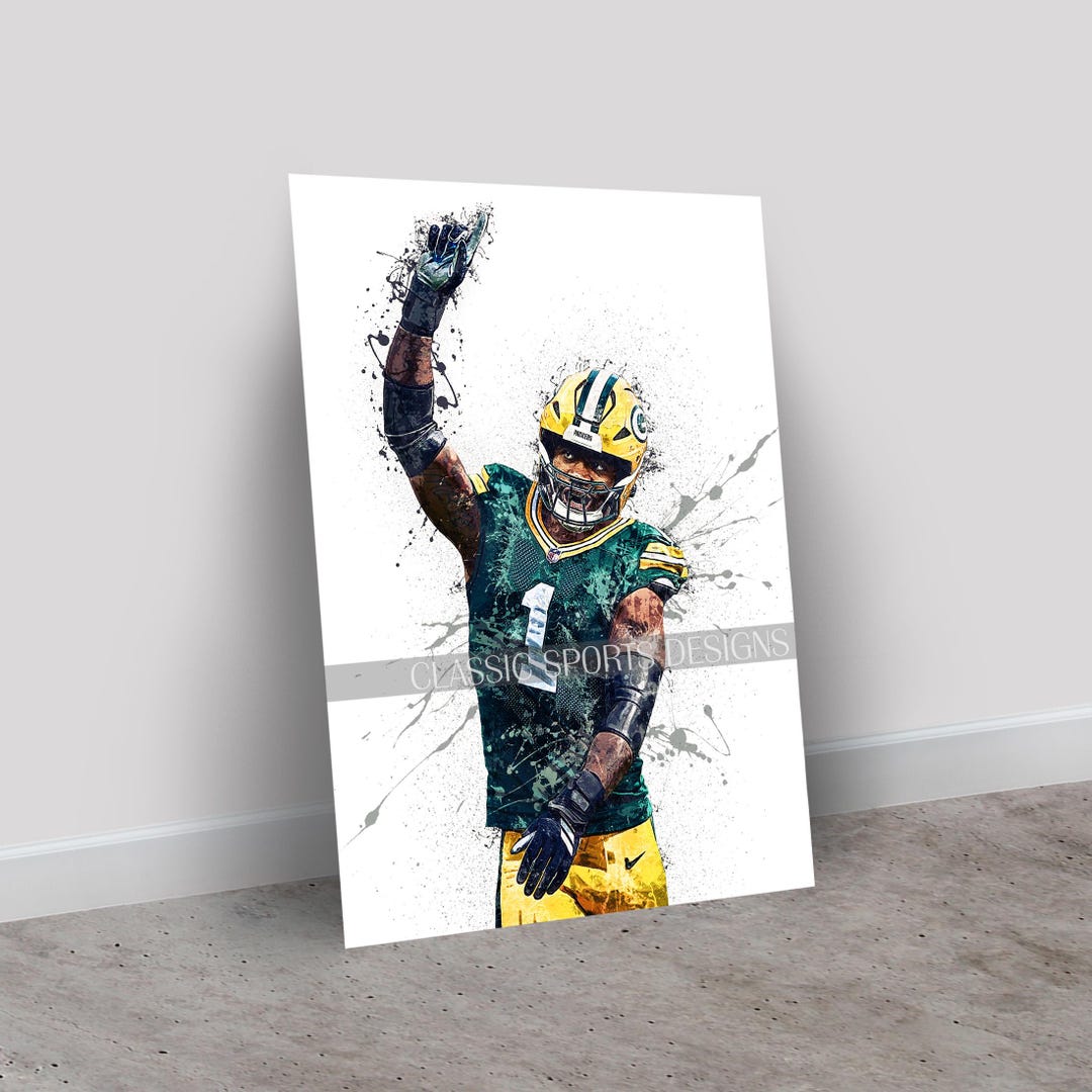 Micah Parsons Poster, Green Bay Packers, Canvas Wrap, Wall Art Print ...