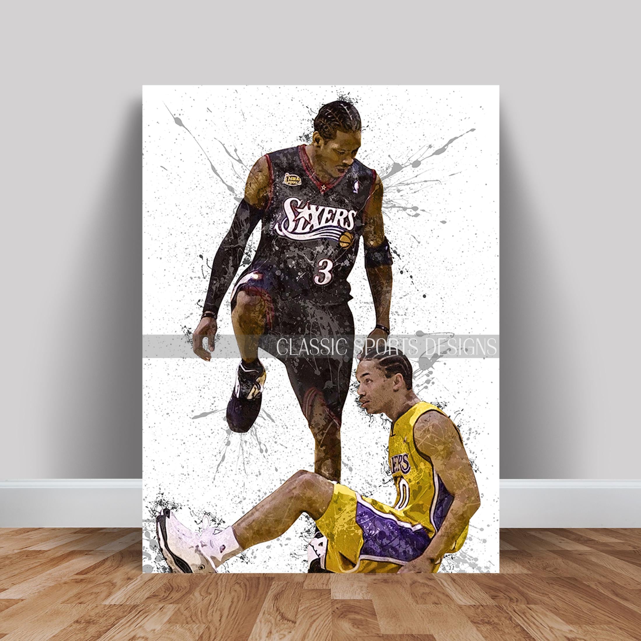 Allen Iverson Poster, Philadelphia 76ers, Steps Over Tyronn Lue, Canvas ...
