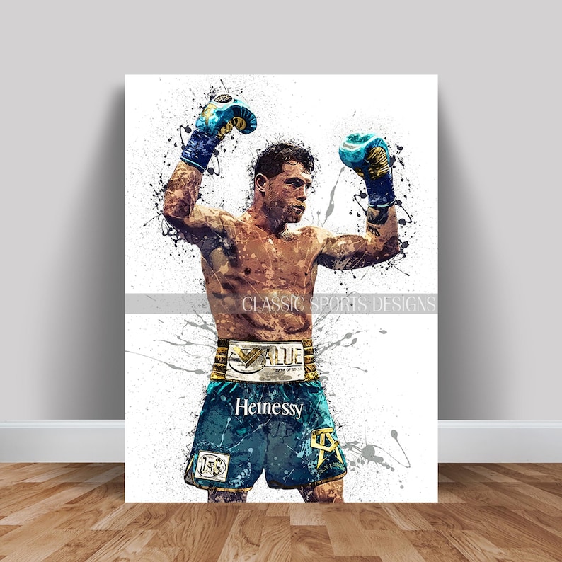 Canelo Alvarez Poster, Boxing Champion, Canvas Wrap, Wall Art Print ...