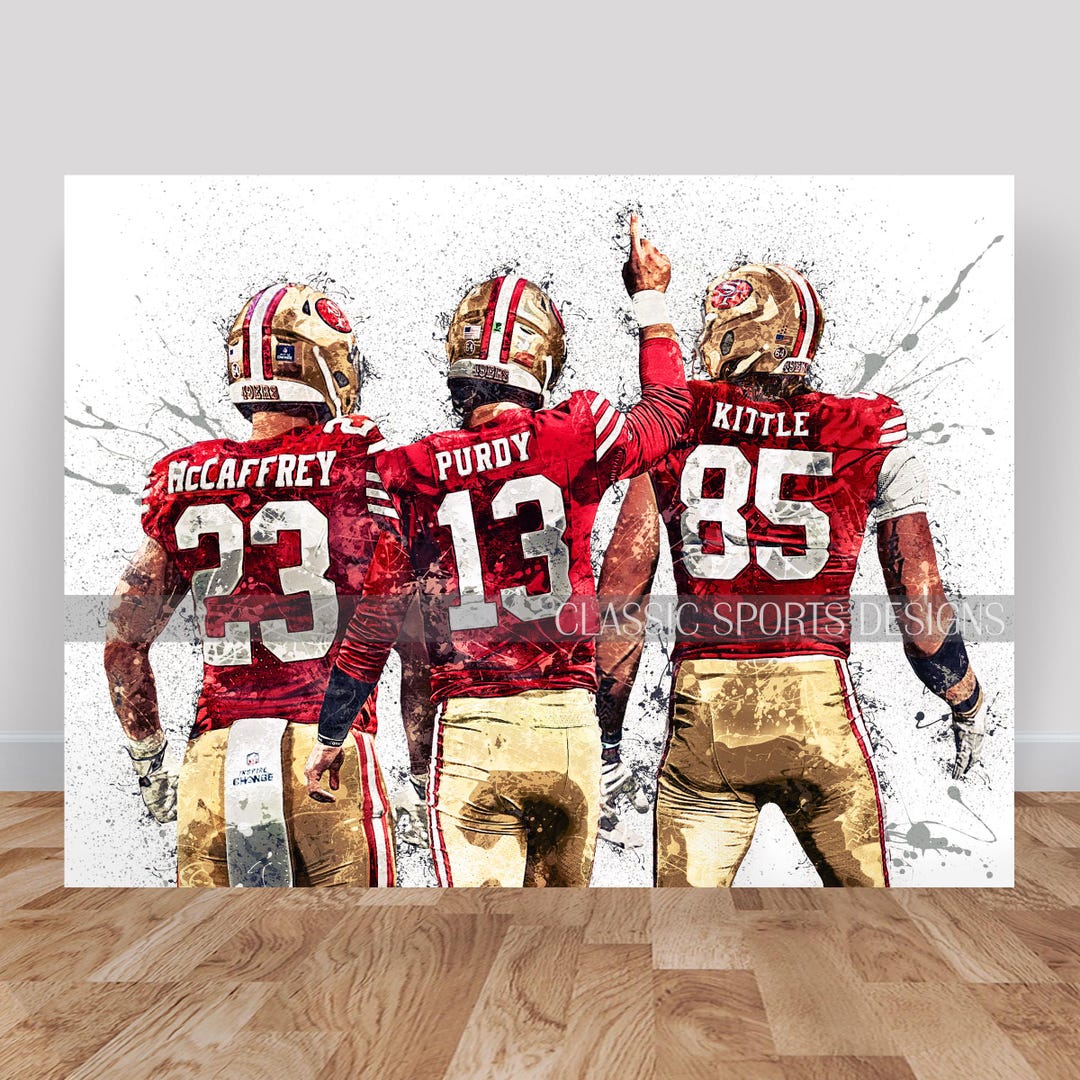 Christian Mccaffrey Poster, Brock Purdy, George Kittle, San Francisco ...