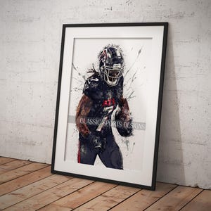Bijan Robinson Poster, Atlanta Falcons, Canvas Wrap, Wall Art Print ...