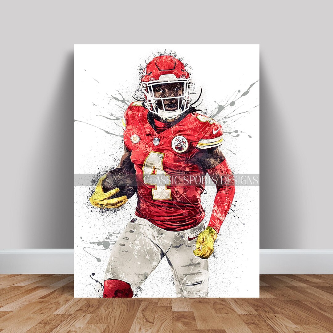 Rashee Rice Poster, Kansas City Chiefs, Canvas Wrap, Wall Art Print ...