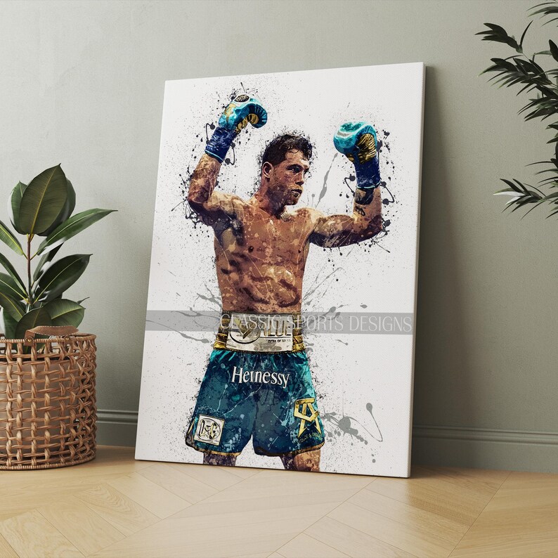 Canelo Alvarez Poster, Boxing Champion, Canvas Wrap, Wall Art Print ...