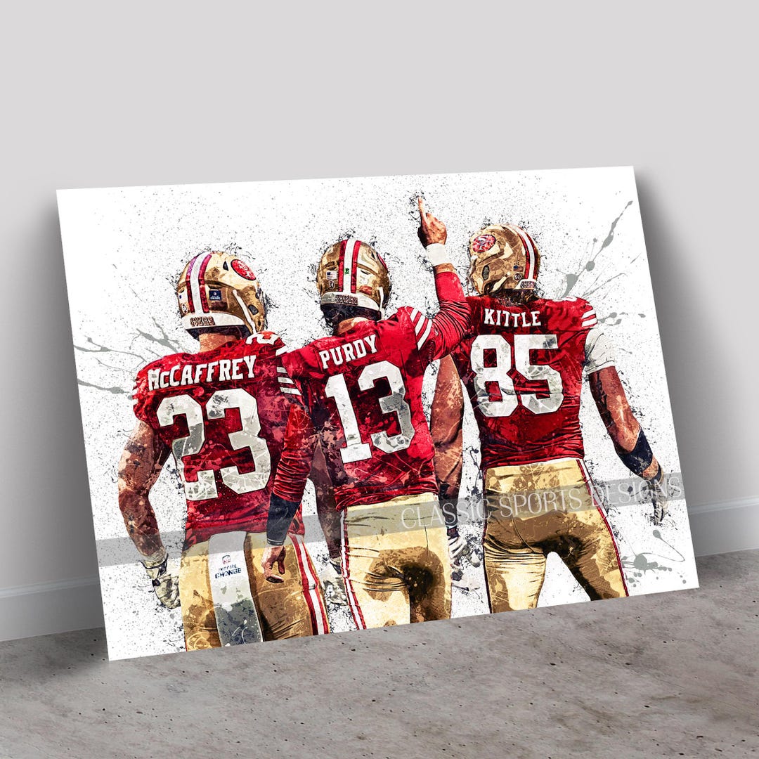 Christian Mccaffrey Poster, Brock Purdy, George Kittle, San Francisco ...