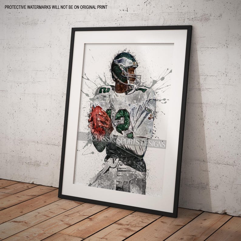 Randall Cunningham Poster, Philadelphia Eagles, Canvas Wrap, Wall Art ...