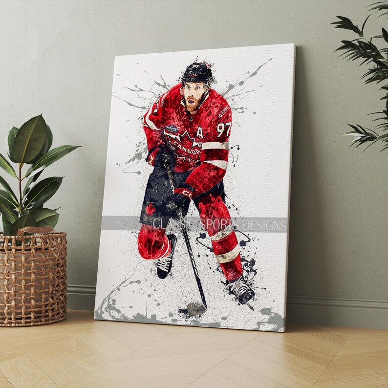 Connor Mcdavid Poster, Canada, 4 Nations Face Off, Canvas Wrap, Wall ...