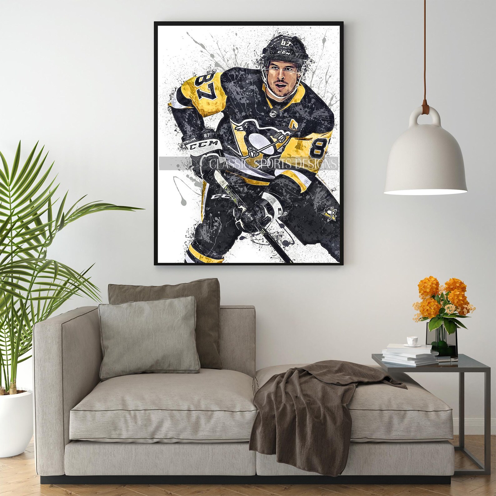 Sidney Crosby Poster, Pittsburgh Penguins, Canvas Wrap, Wall Art Print ...