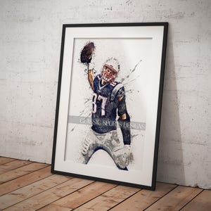 Rob Gronkowski Poster, New England Patriots, Canvas Wrap, Wall Art ...