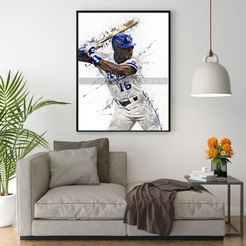 Bo Jackson Poster, Kansas City Royals, Canvas Wrap, Wall Art Print ...