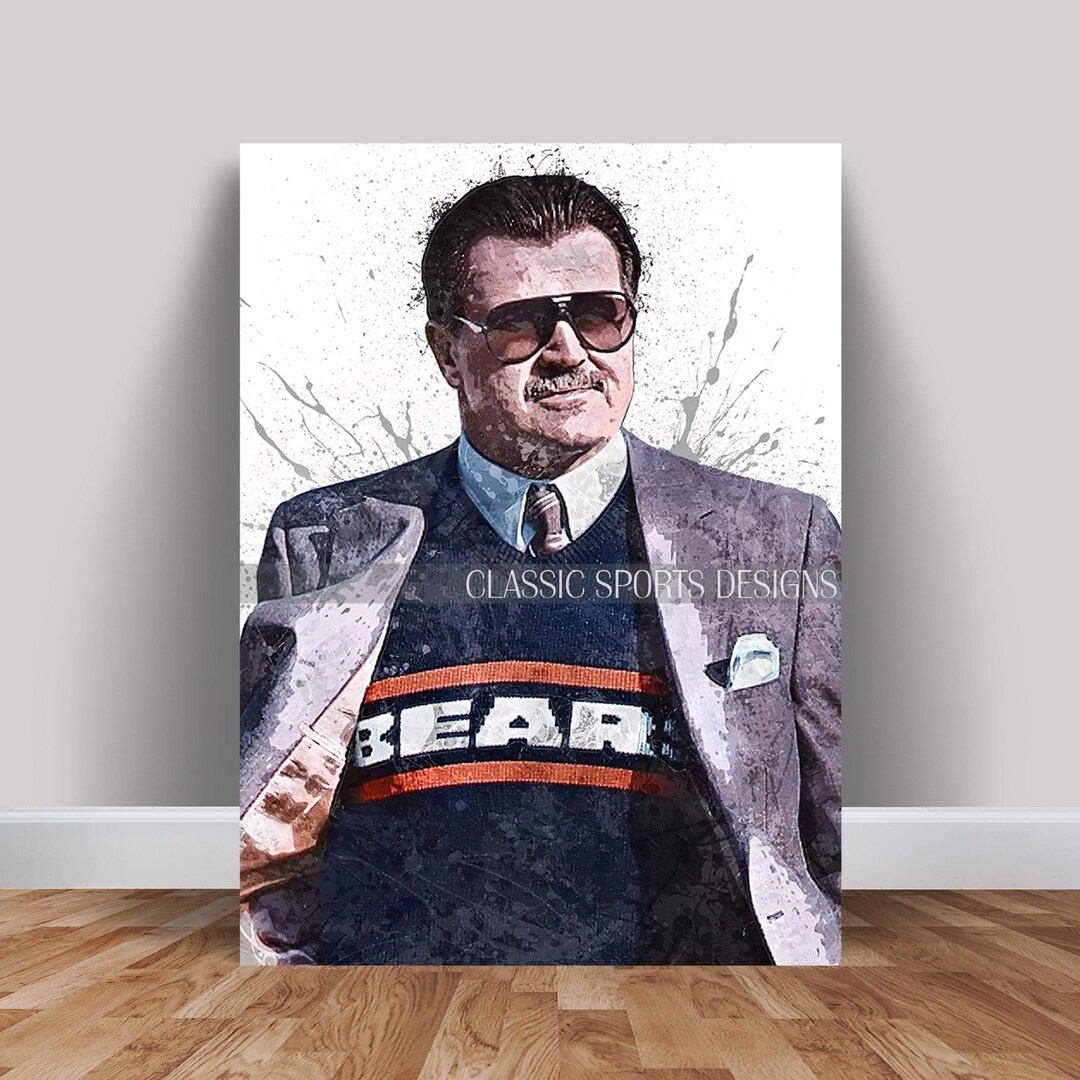 Mike Ditka Poster, Chicago Bears, Canvas Wrap, Wall Art Print, Kids ...
