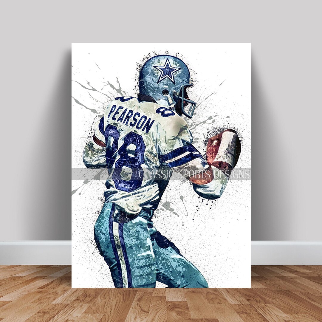 Drew Pearson Poster, Dallas Cowboys, Canvas Wrap, Wall Art Print, Kids ...