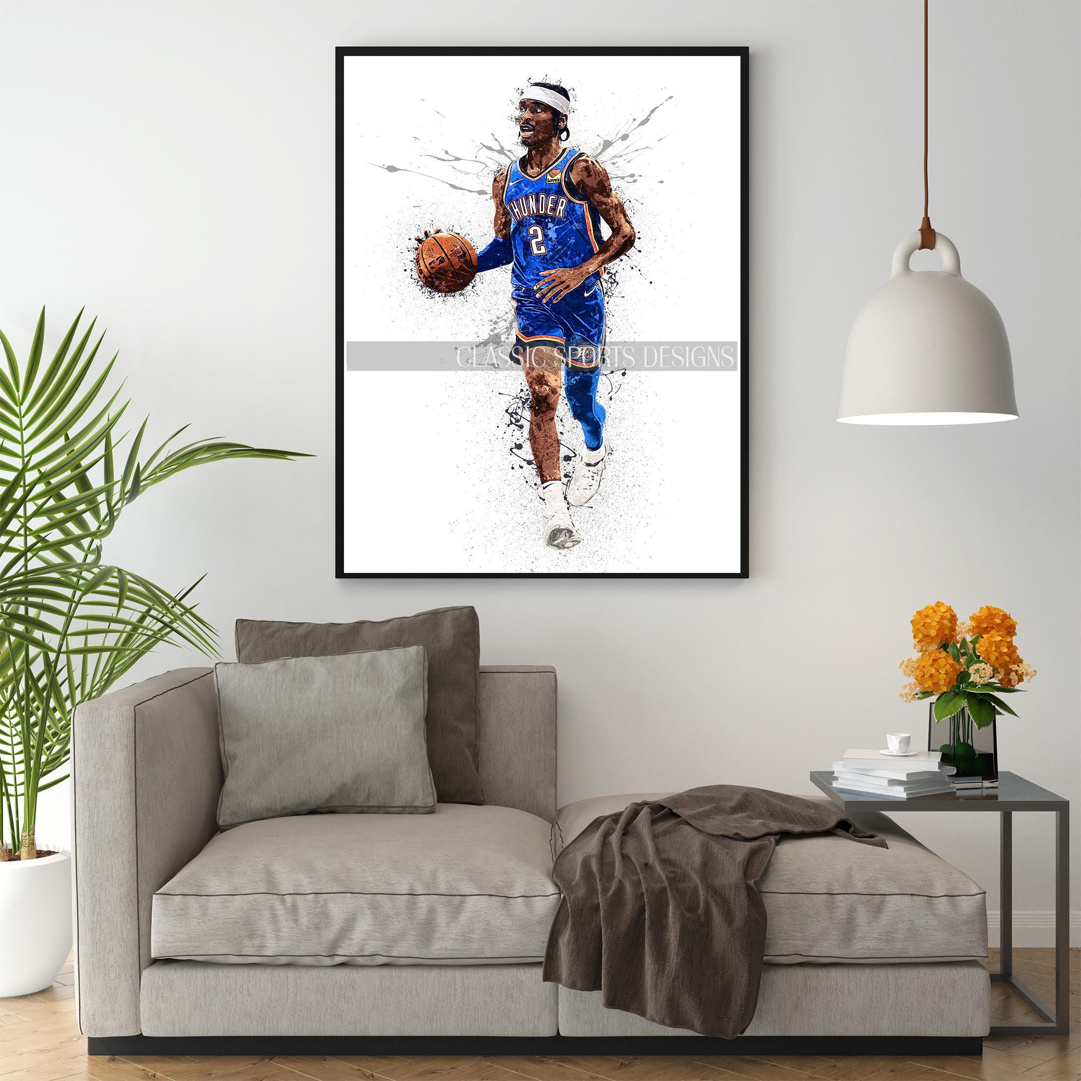 Shai Gilgeous-alexander Poster, Oklahoma City Thunder, Canvas Wrap ...