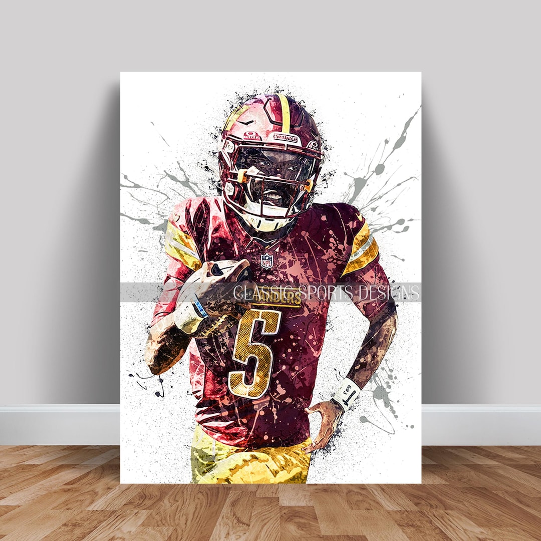 Jayden Daniels Poster, Washington Commanders, Canvas Wrap, Wall Art ...