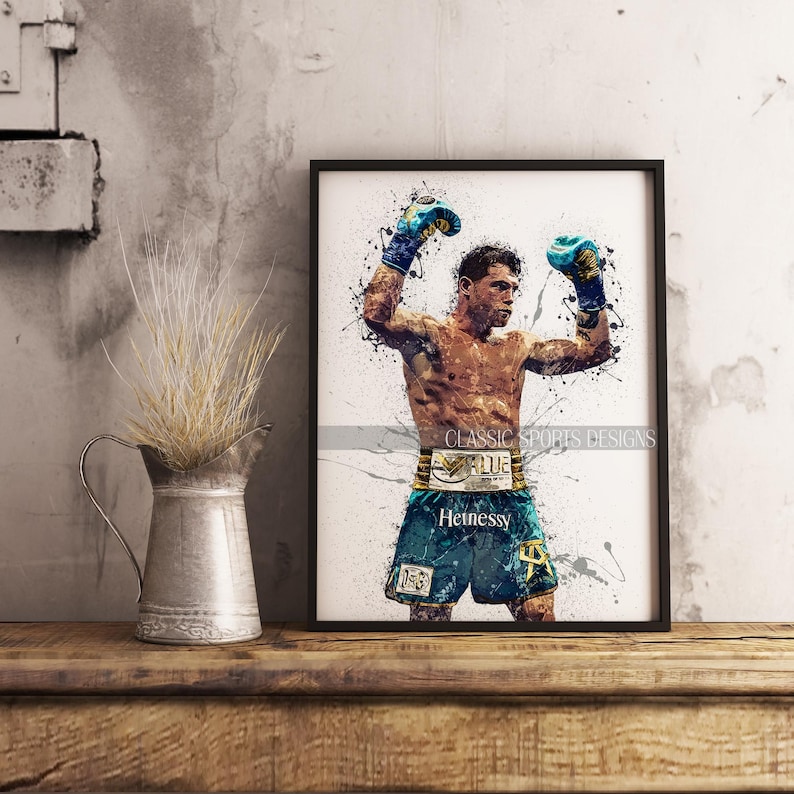 Canelo Alvarez Poster, Boxing Champion, Canvas Wrap, Wall Art Print ...