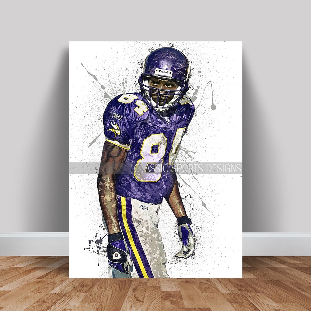 Randy Moss Poster, Minnesota Vikings, Canvas Wrap, Wall Art Print, Kids ...