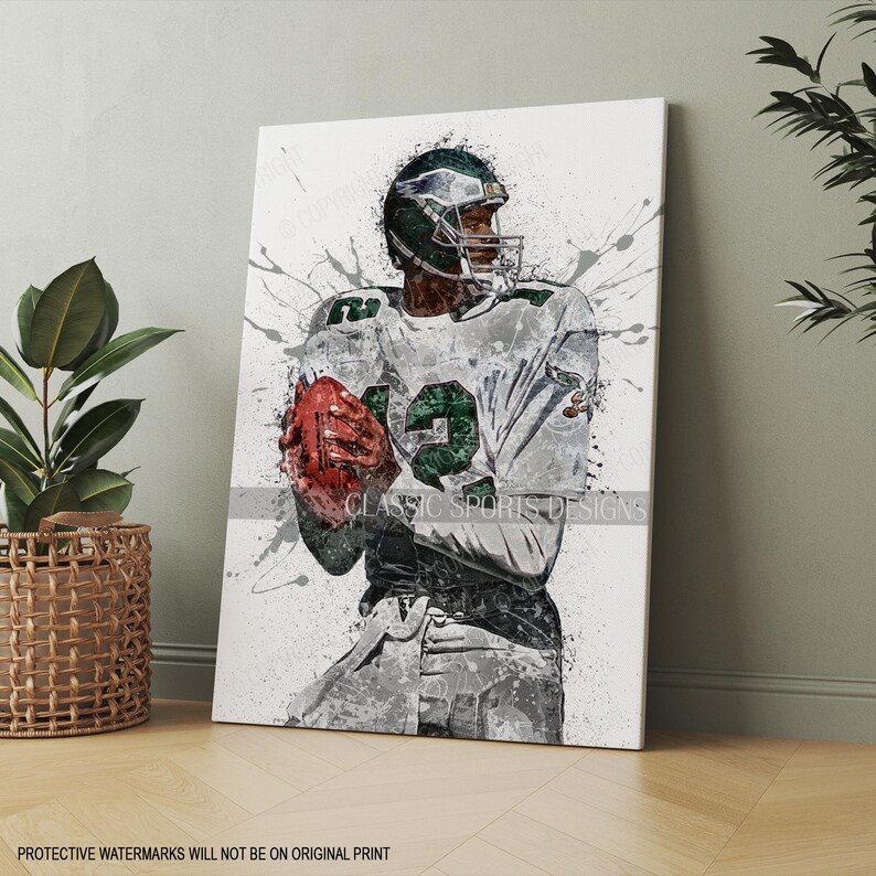 Randall Cunningham Poster, Philadelphia Eagles, Canvas Wrap, Wall Art ...