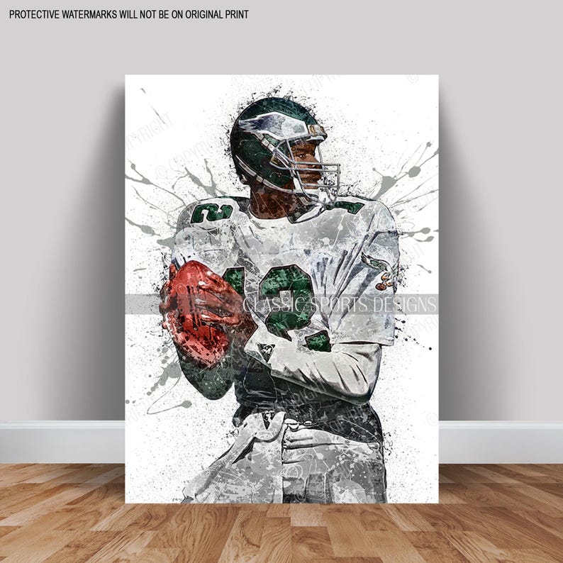 Randall Cunningham Poster, Philadelphia Eagles, Canvas Wrap, Wall Art ...
