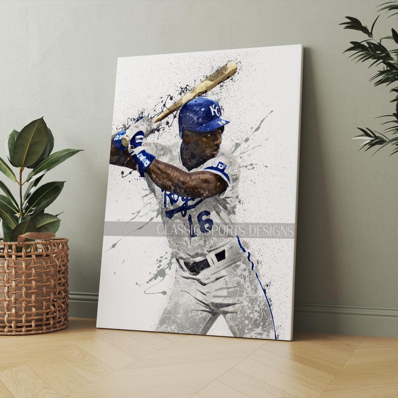 Bo Jackson Poster, Kansas City Royals, Canvas Wrap, Wall Art Print ...