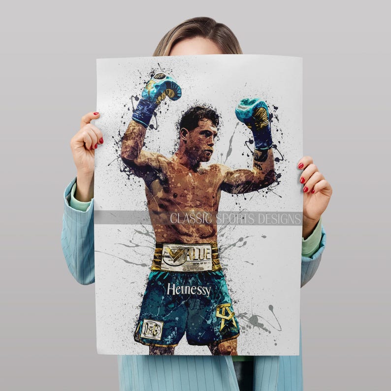 Canelo Alvarez Poster, Boxing Champion, Canvas Wrap, Wall Art Print ...