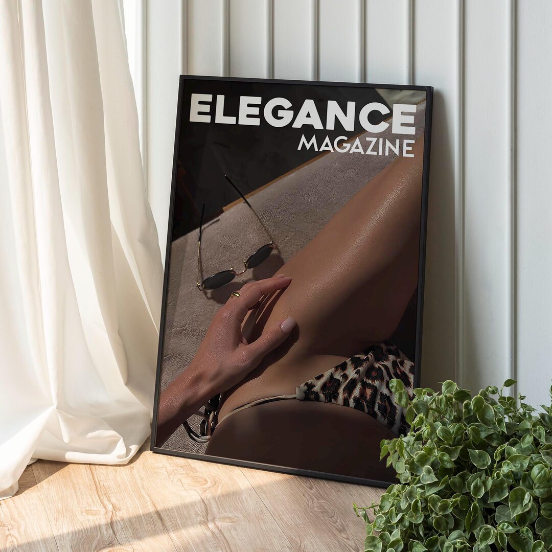 Vintage Woman Summer Fashion Magazine Poster Cover, Retro Magazine ...