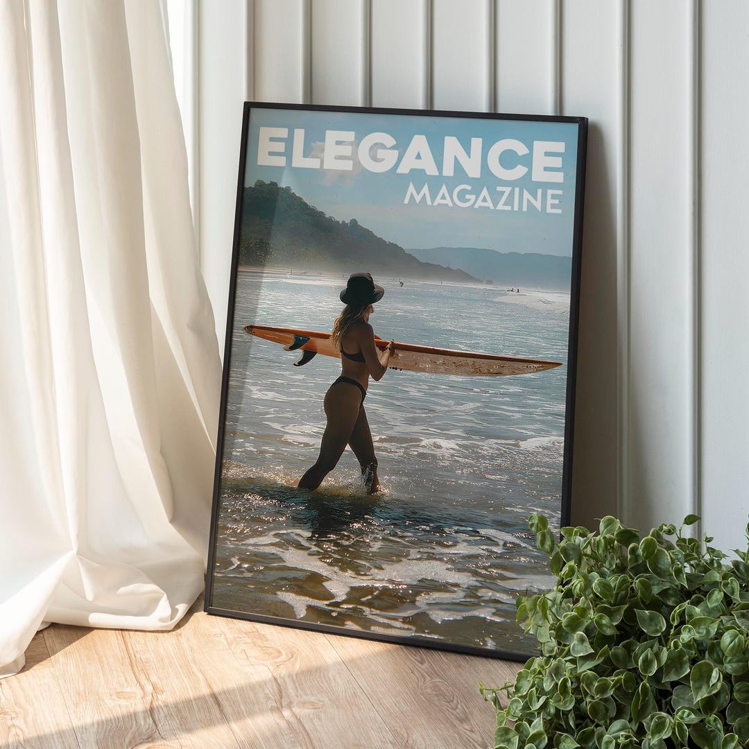 Vintage Summer Fashion Magazine Poster Cover, Retro Magazine Fashion ...