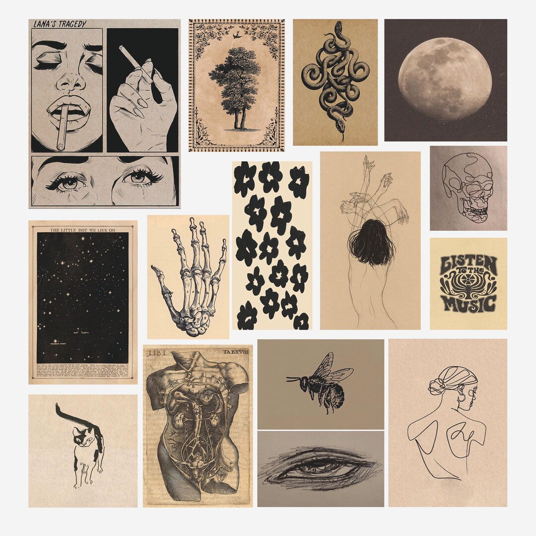 15 Grunge Dark Aesthetic Posters, Vintage Posters, Grunge Room Decor ...