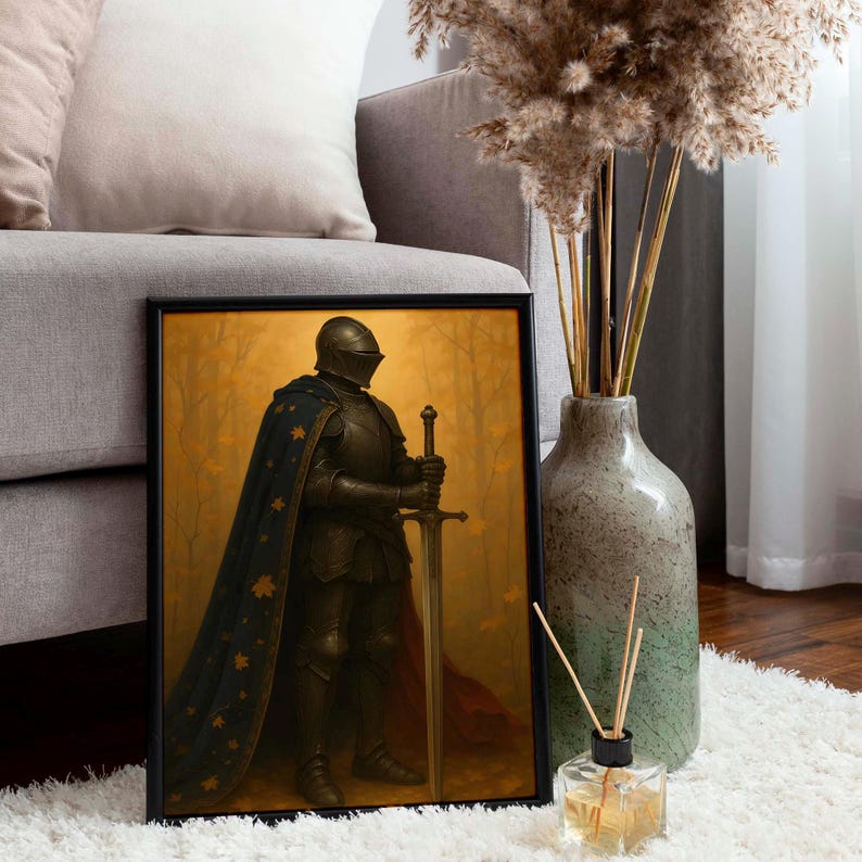 Medieval Knight Poster, Knightcore Print, Medieval Core, Dark Aesthetic ...