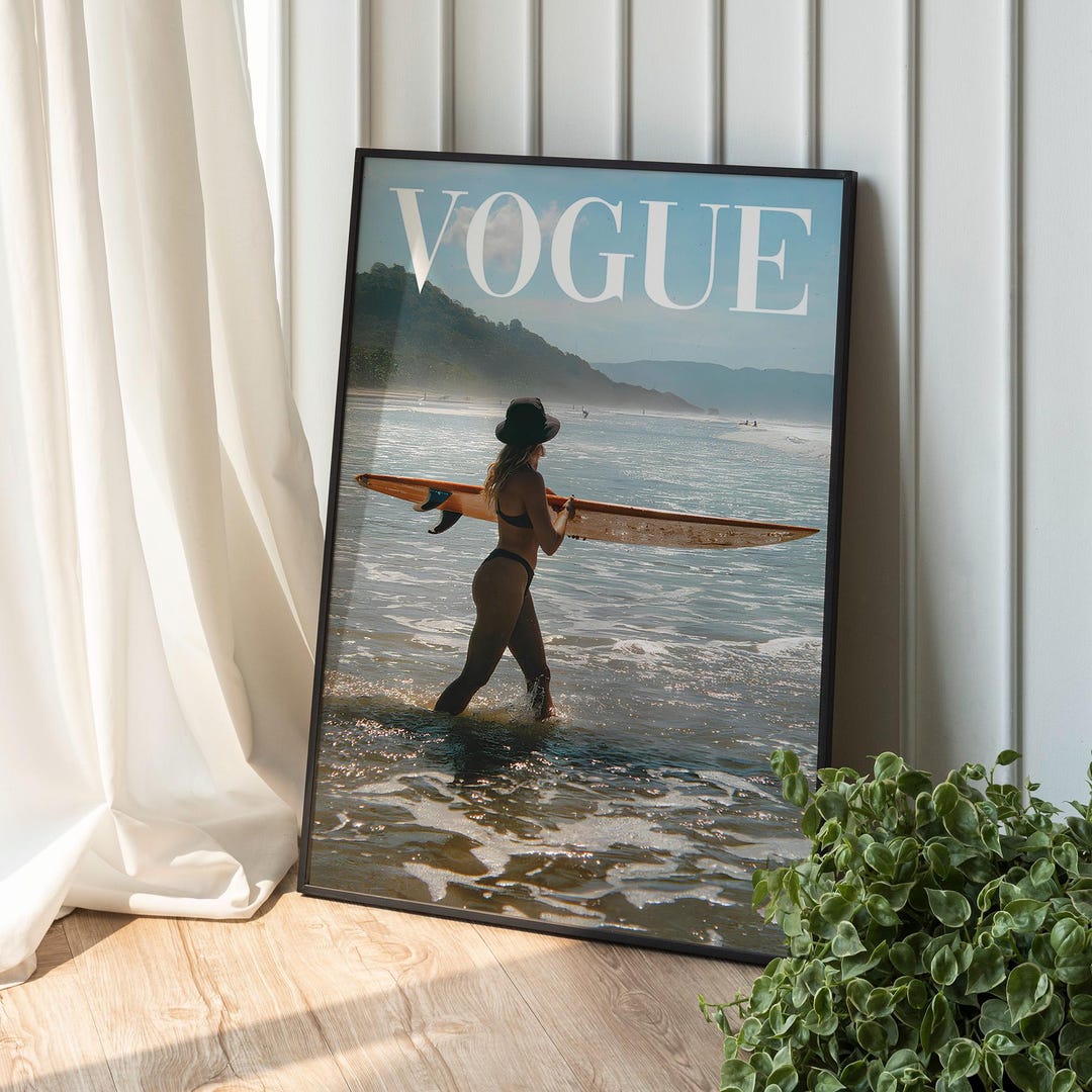 Vintage Summer Fashion Magazine Poster Cover, Retro Magazine Fashion ...