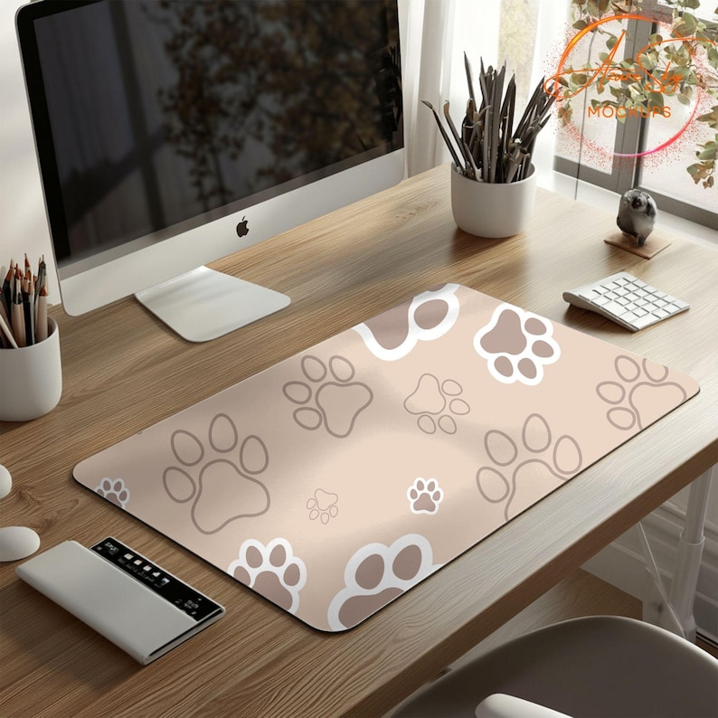 Desk Mat Mockup Canva Template - Editable Desk Pad, Office & Gamer ...