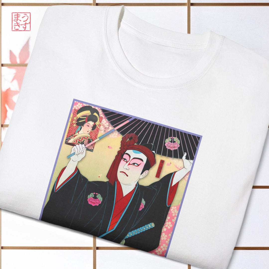 Japanese Kabuki Actor Art T-shirt, Gift for Japanese Art Lovers, Unisex ...