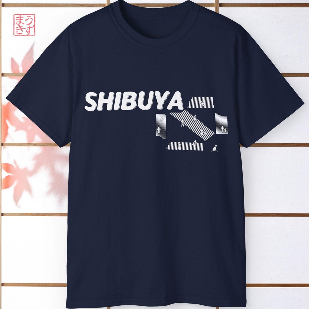 Shibuya Scramble Illustration Tee: Tokyo Iconic Crosswalk T-shirt, for ...