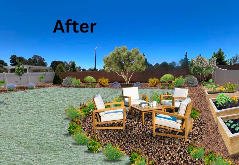 Custom Landscape Design (3 Images Plus a Plant Identification Key) - Etsy