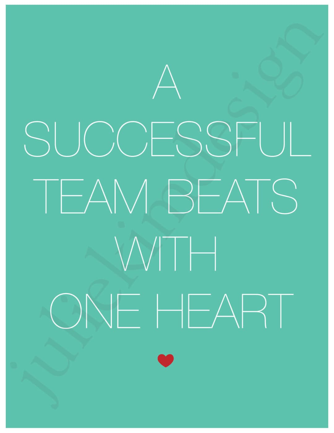 PRINTABLE Team Heart PDF 8x10 - Etsy