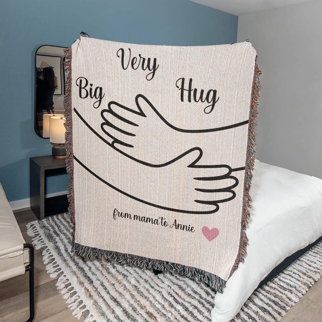Very Big Hug From Mama, Heirloom Photo Woven Blanket - Etsy