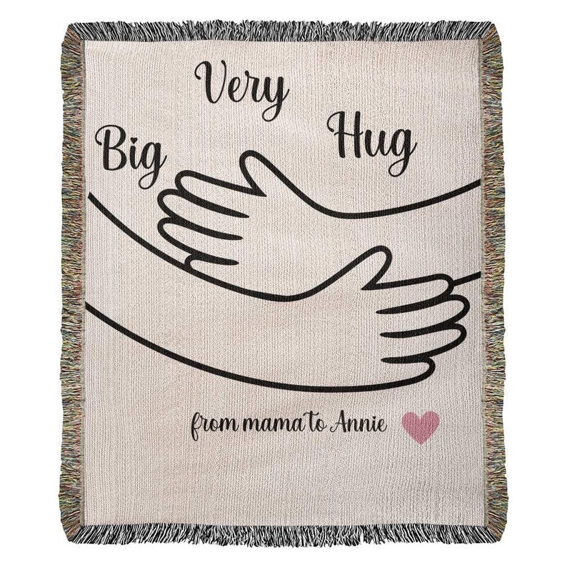 Very Big Hug From Mama, Heirloom Photo Woven Blanket - Etsy
